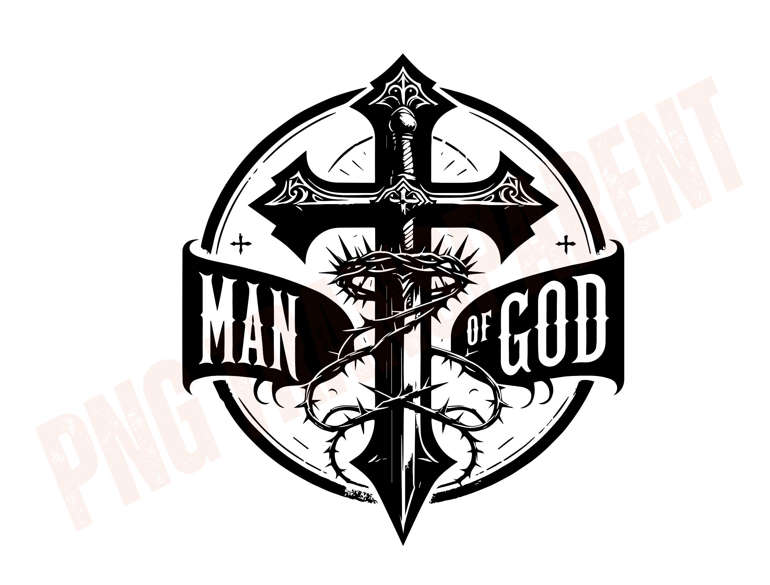 Man of God Svg, Sword Cross Design, Christian Warrior Graphic, Bible ...