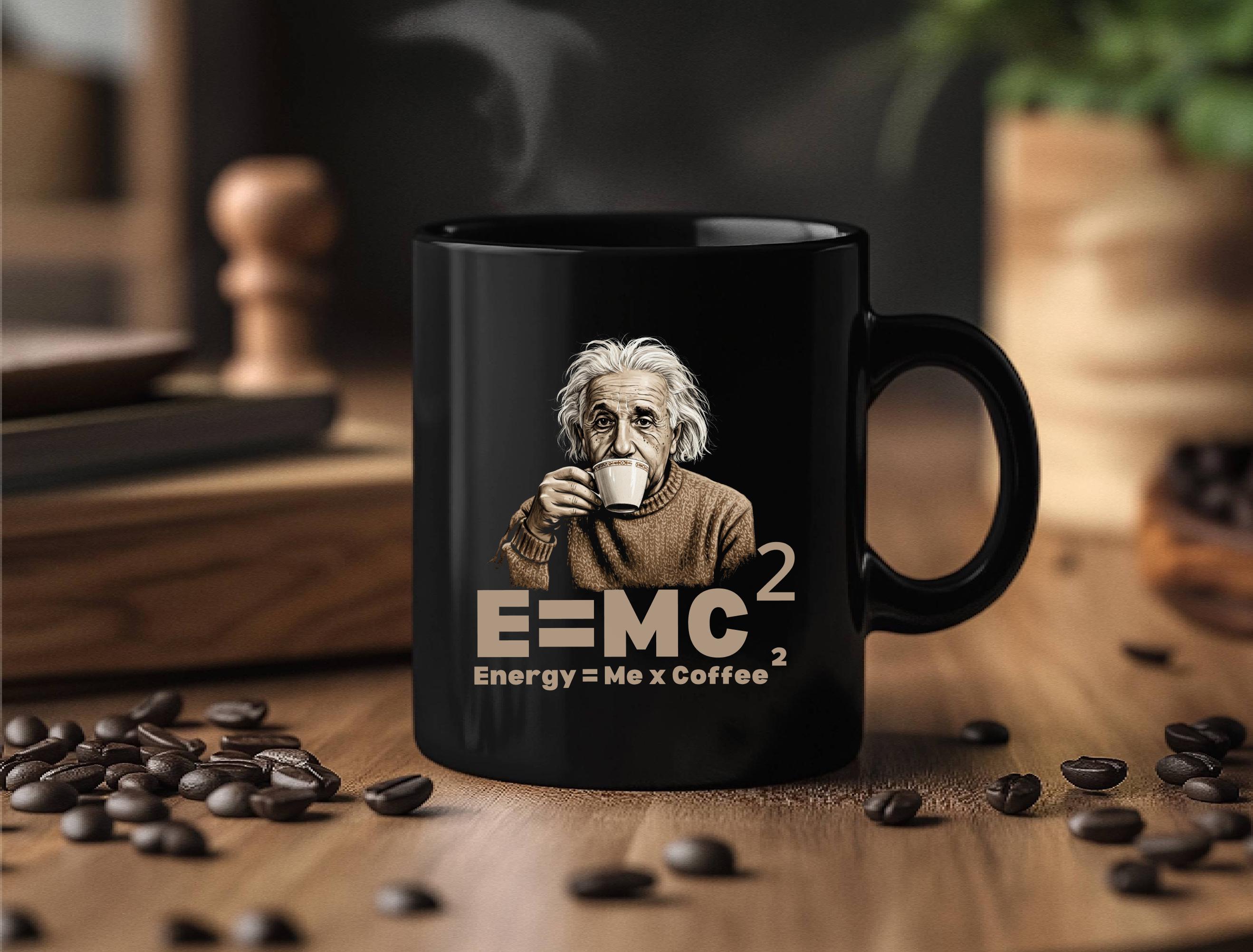 Funny Einstein Coffee PNG: Caffeine Humor Sublimation File (digital ...
