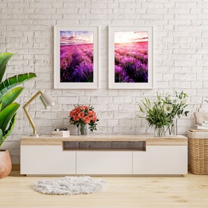 Digital Download, Watercolor Lavender Fields, Printable Décor, Digital ...