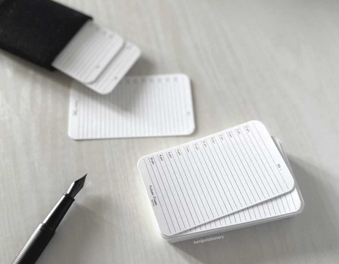 2"x3.5" Minimalist Daily Planner Cards | Pocket EDC Task List With ...