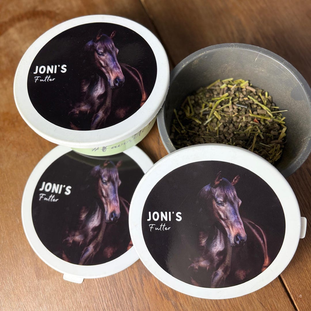 DIY Feeding Bowl Stickers Personalized With Photo | Horse Pony Lid ...
