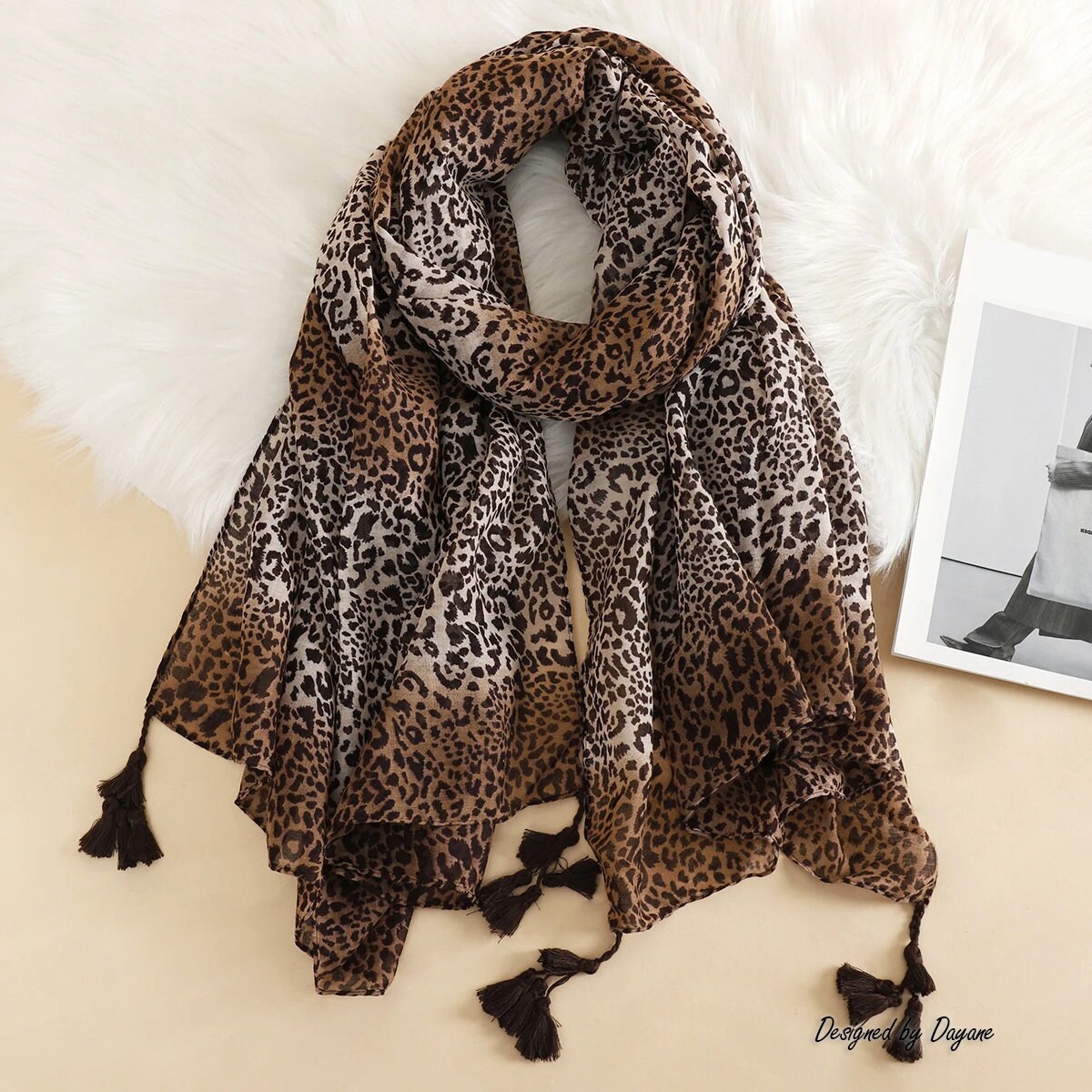 Scarf Spring Animal Print, Vibrant Spring Scarves, Beautiful Pashmina ...