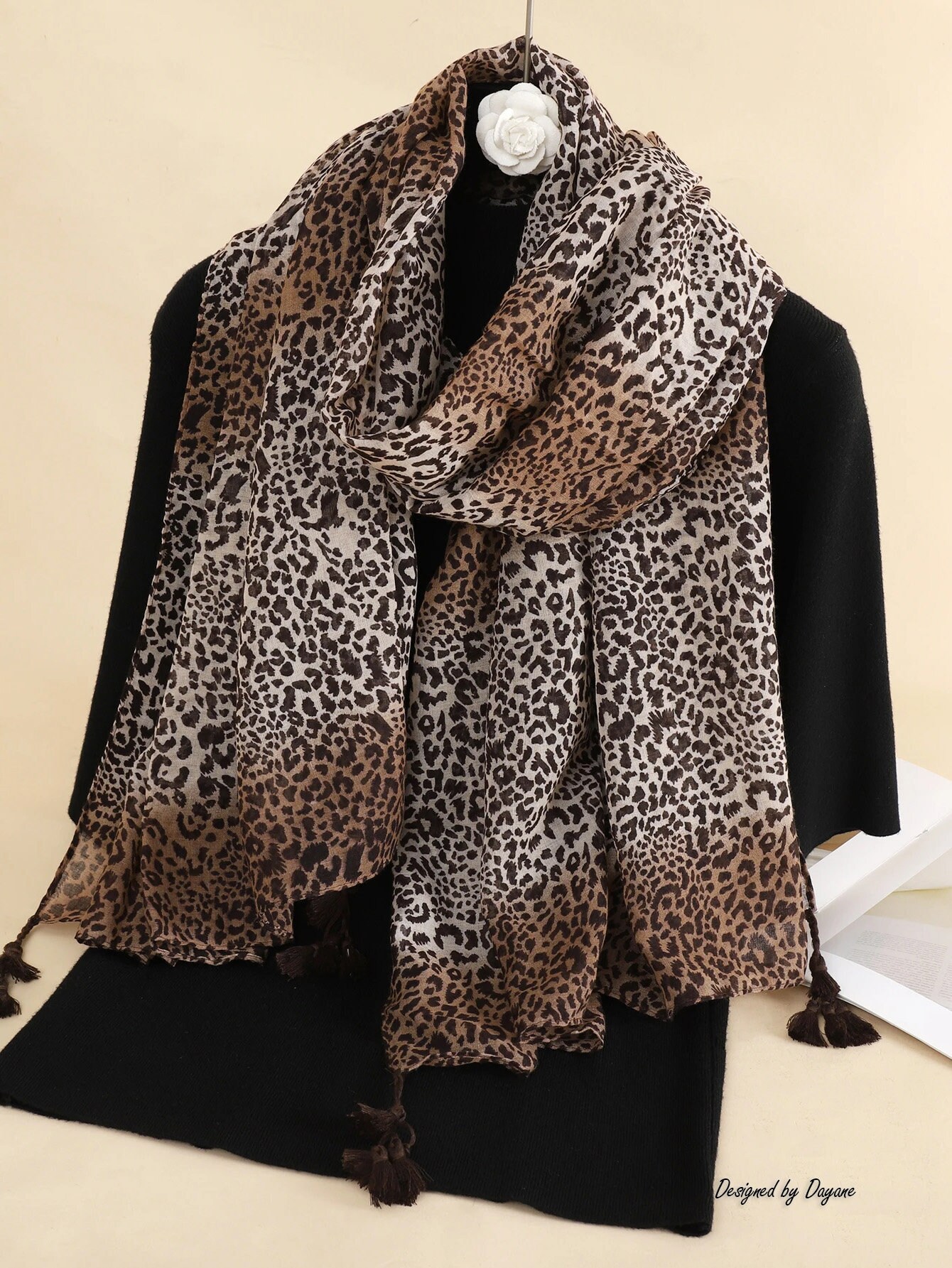 Scarf Spring Animal Print, Vibrant Spring Scarves, Beautiful Pashmina ...