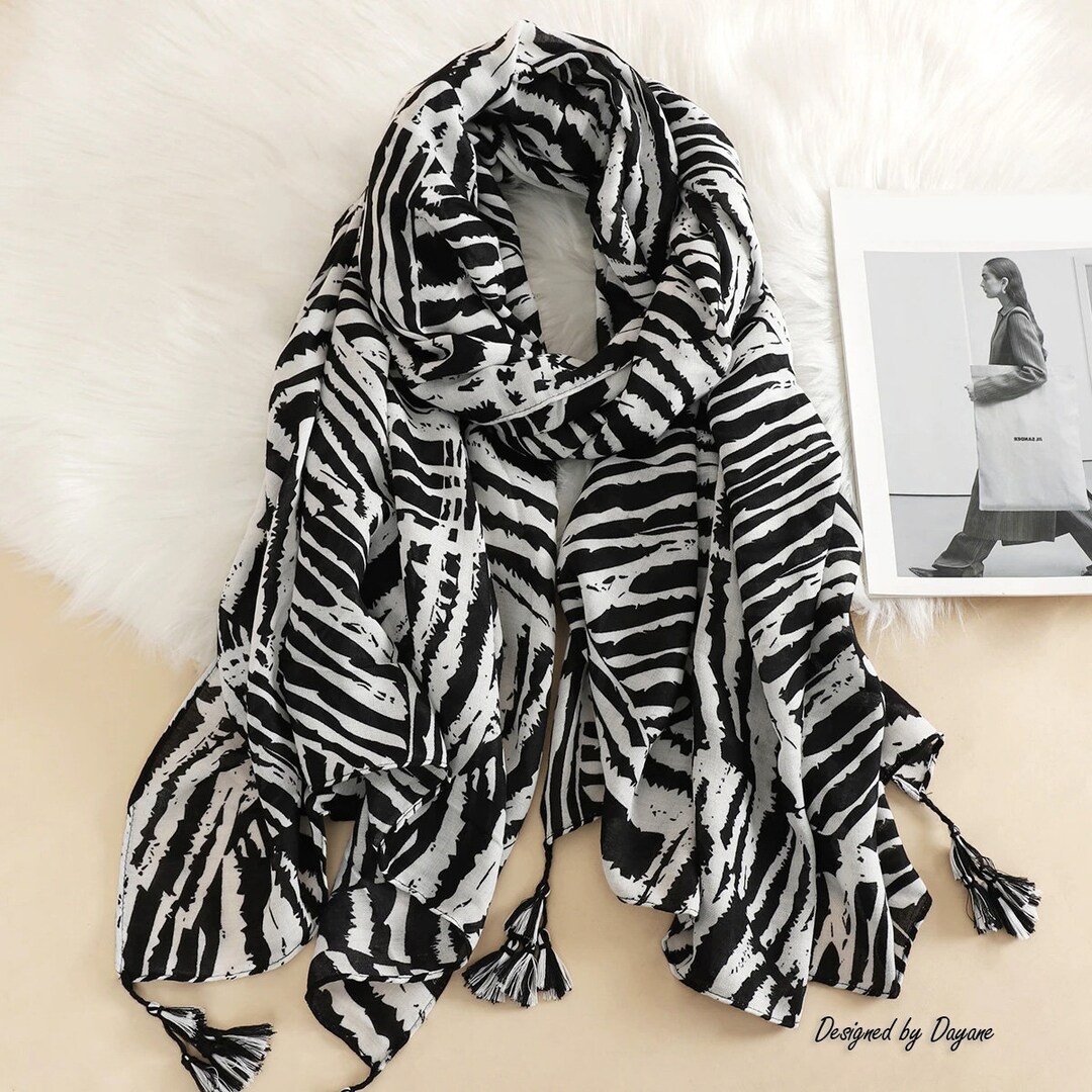Scarf Spring Animal Print, Vibrant Spring Scarves, Beautiful Pashmina ...