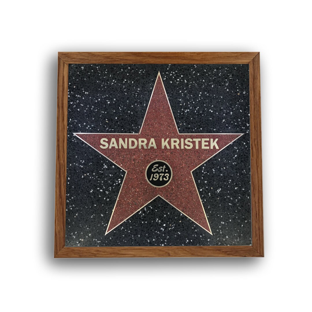 LE Walk of Fame Star Anniversary/birthday With Frame for Wall Mounting ...