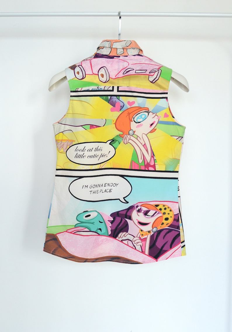 Moschino Cheap and Chic Vintage Comic Cotton Print Shirt - Etsy