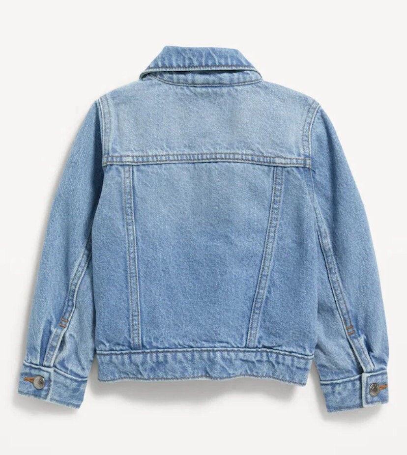 Embroidered Initial Jean Jacket - Etsy