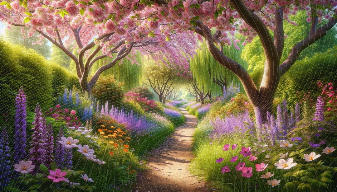 Enchanted Spring Pathway Photography Backdrop for Dreamy Sessions - Etsy