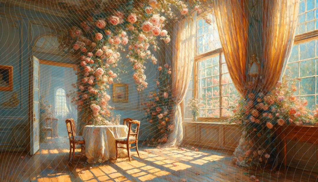 Sunny Rose Conservatory Backdrop, 200x150cm, Photographic Background ...