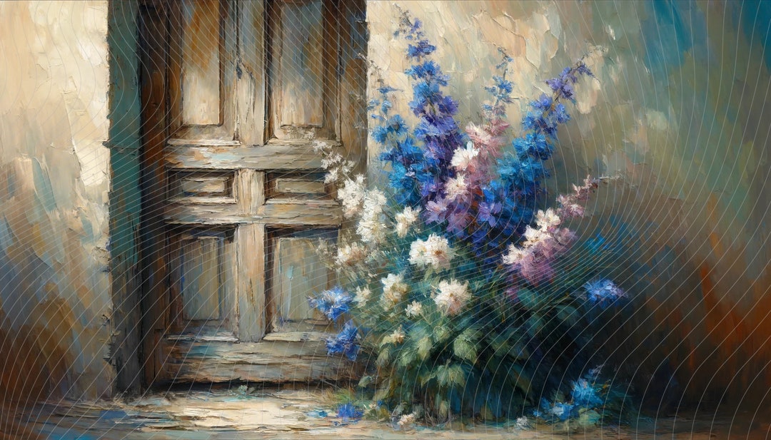 Monet's Pathway Backdrop 200x150cm, Impressionist Floral Doorway ...
