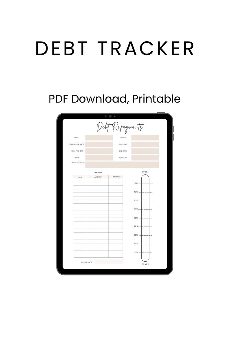 Debt Tracker Page, Debt Tracker Sheet, Debt Tracker, Budgeting ...