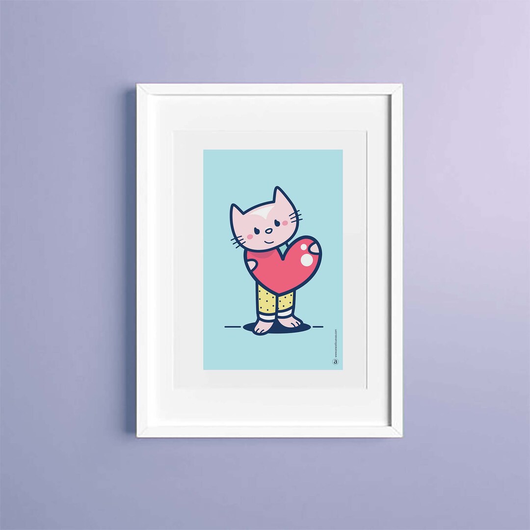 VALENTINES DAY POSTER. Printable, Cute, Colorful, Original. - Etsy