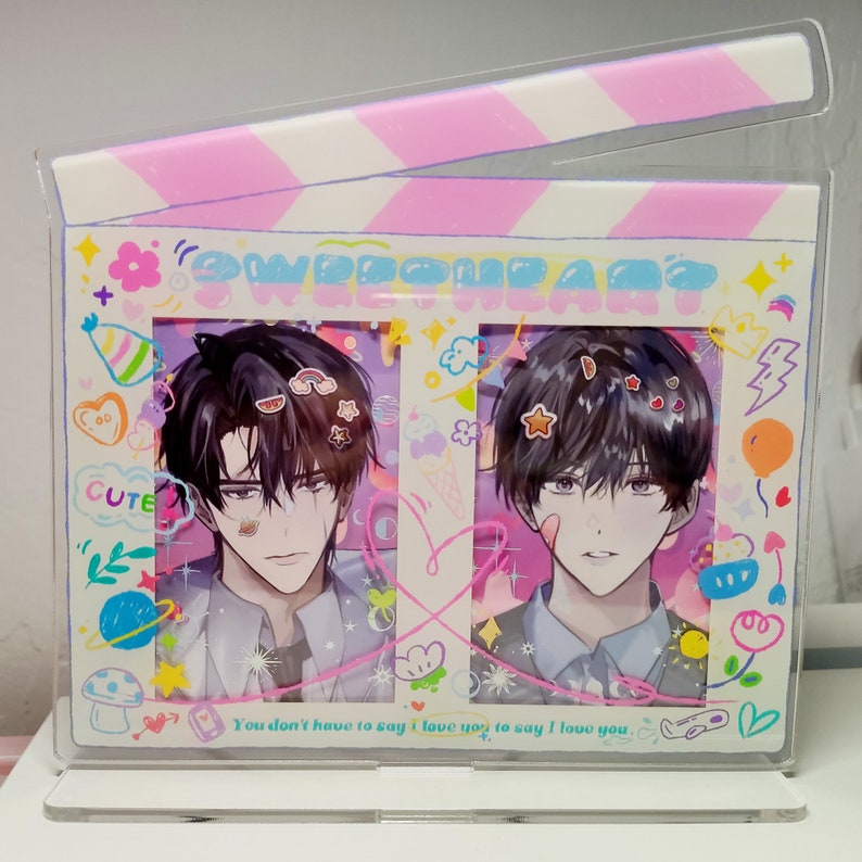 Kpop Acrylic Photocard Frame Holder Polaroid Stand Standee Pendant Cute ...