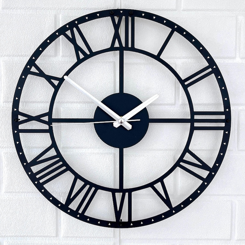 Big Black Clocks - Etsy