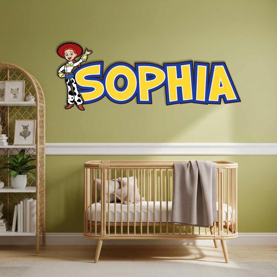 Personalized Toy Story Jessie Wooden Name Sign, Custom Girls Room Wall ...