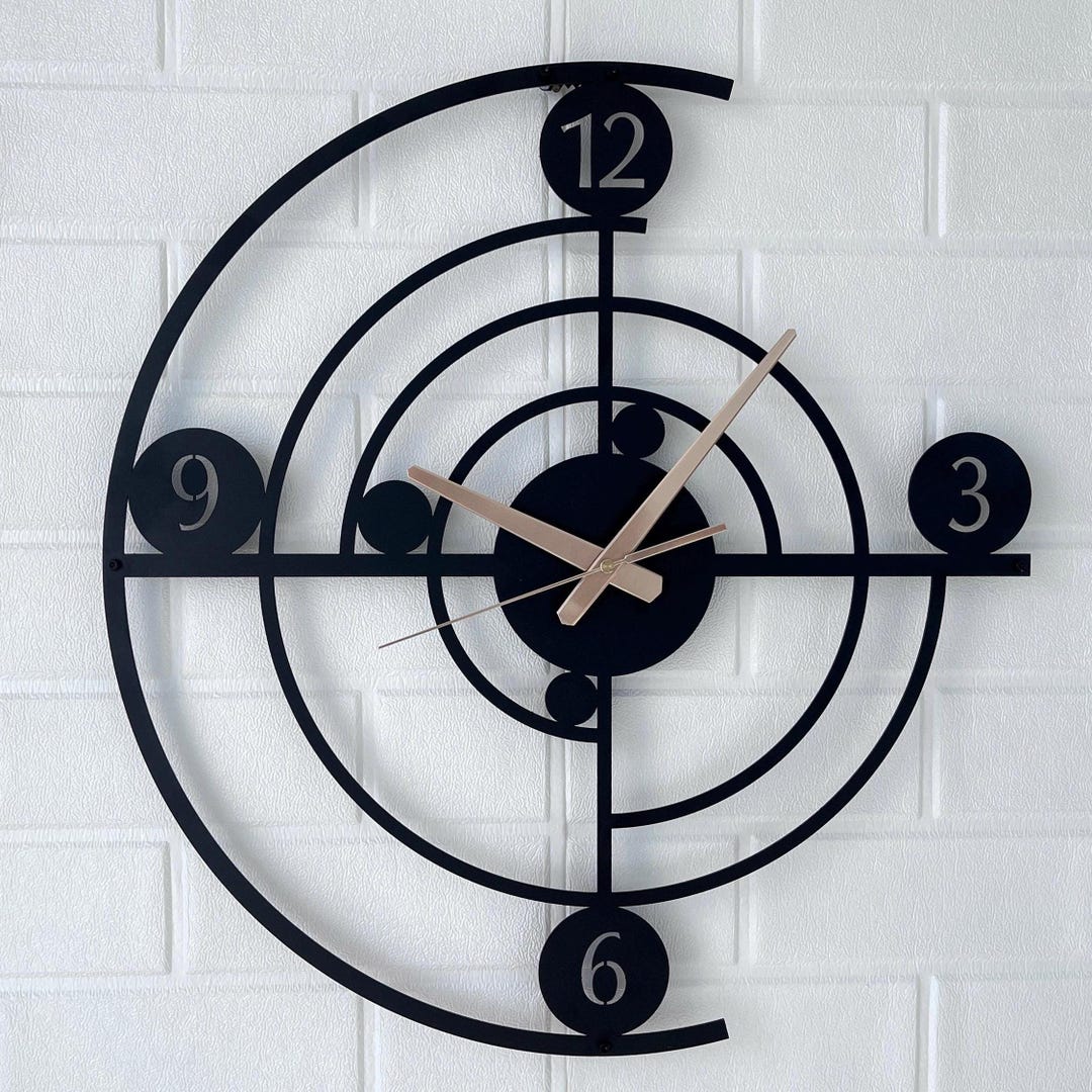 Minimalist Metal Wall Clock, Modern Wall Clock,unique Latin Numeral ...