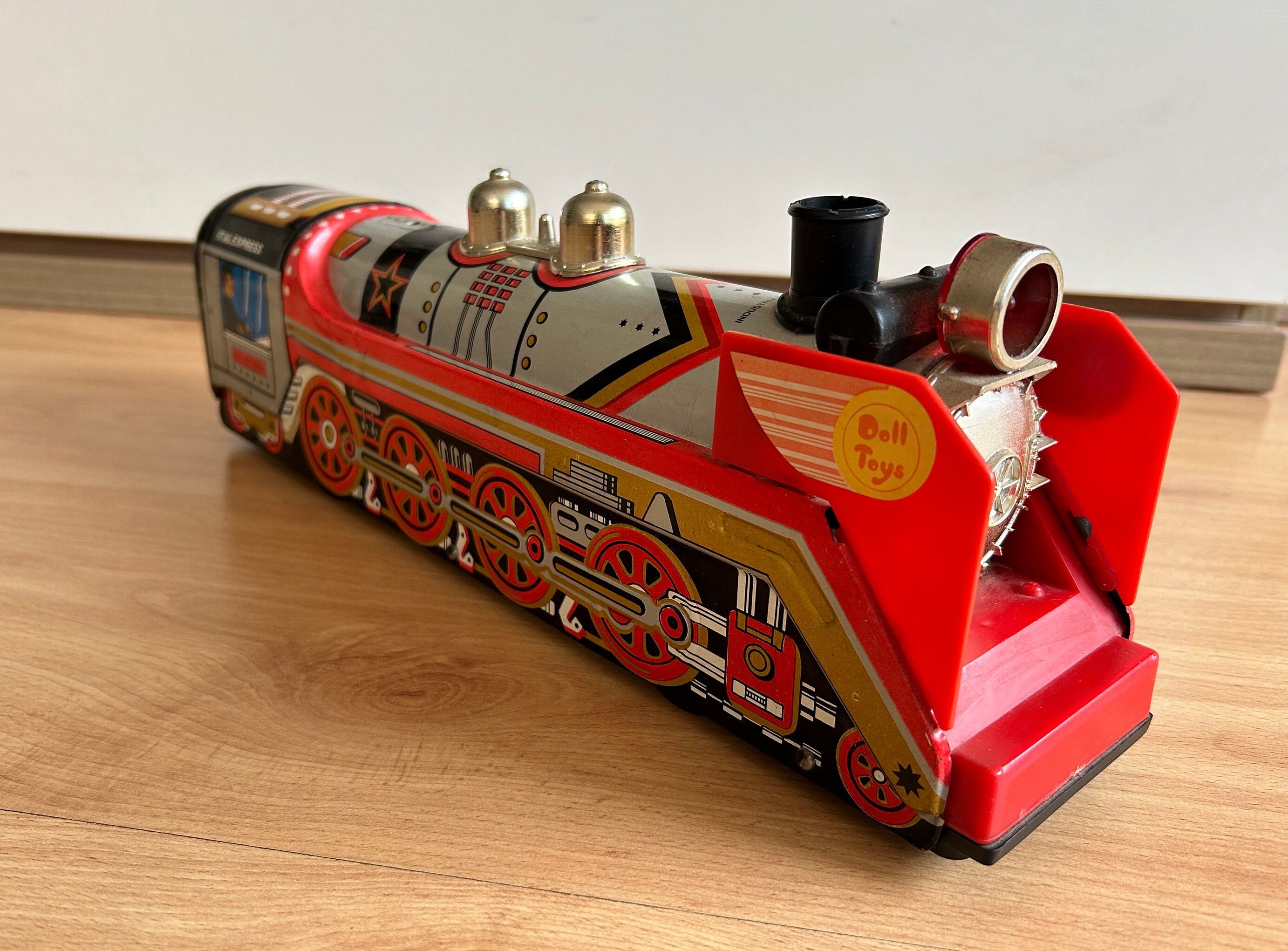 Tin and Plastic Train Locomotive Brand Doll Toys, Ital Express XII ...