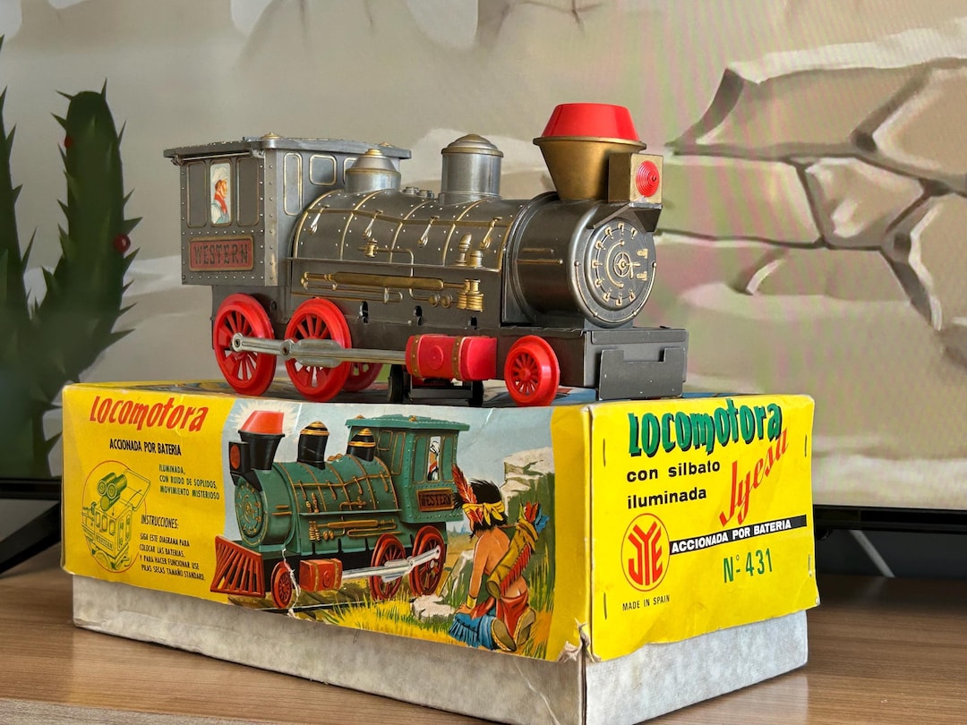 Tin and Plastic Train Locomotive, Brand Jyesa Toys, Mod 431. Origin ...