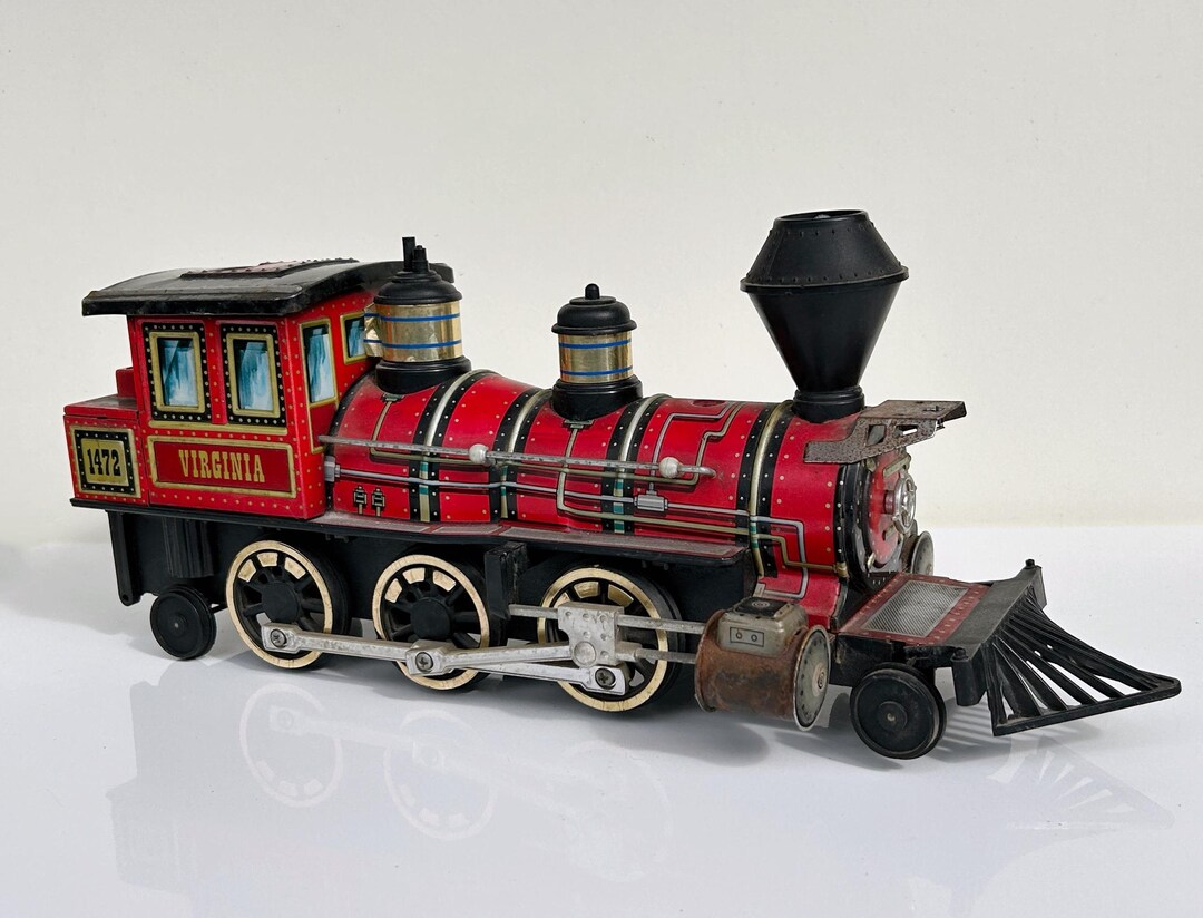 Tinplate Train Locomotive Model Virgina N.1472 Brand EGE Toys. Origin ...