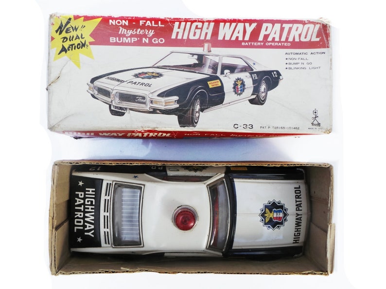 Taiyo High Way Patrol Tin Police Car - Etsy