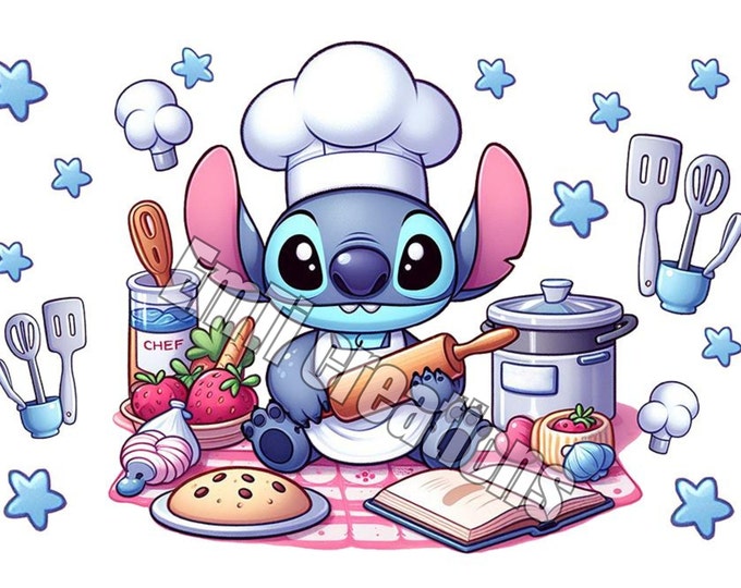 STITCH CHEF Digital Png - Etsy