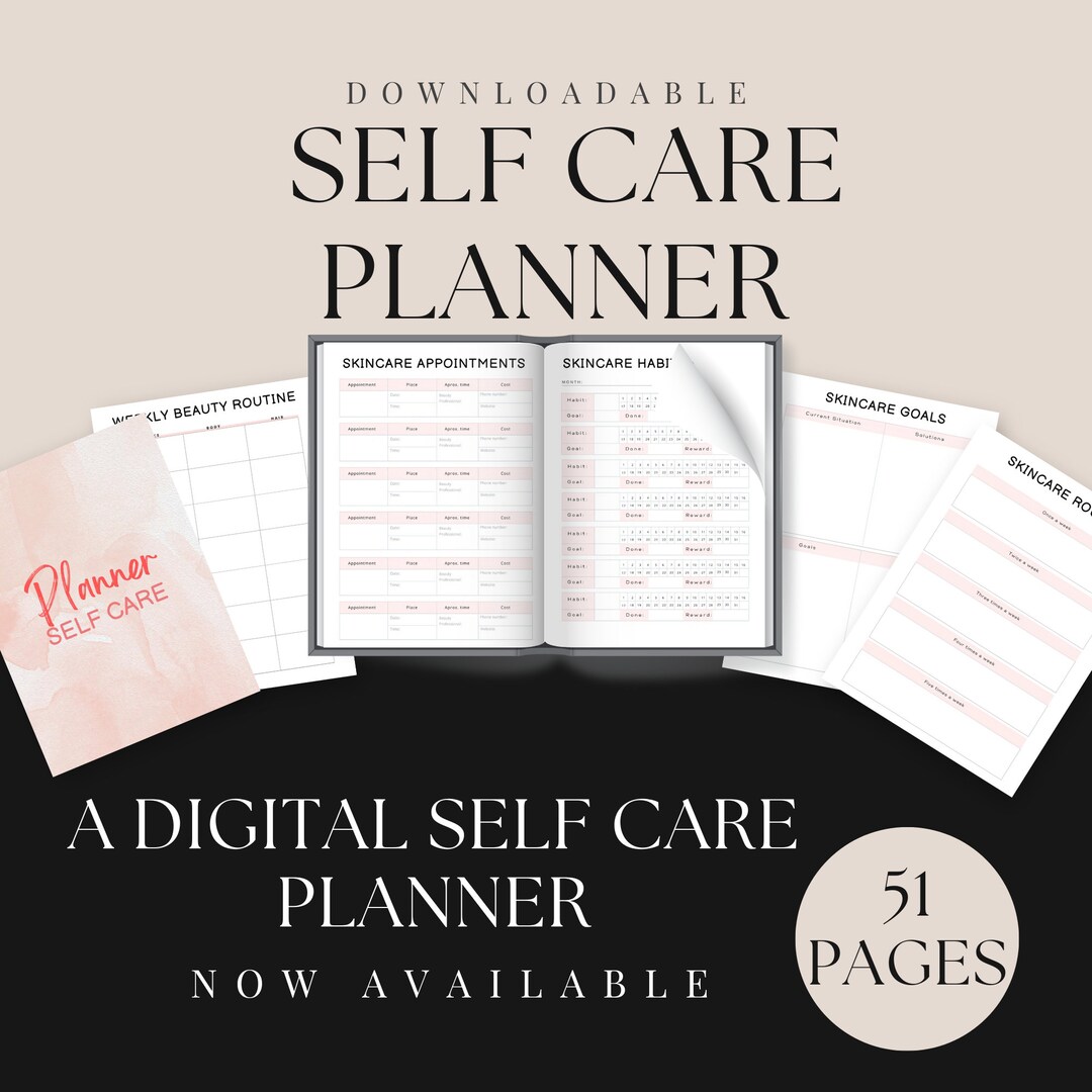 Self Care Planner Printable A4 PDF - Daily, Weekly, Monthly Planning ...