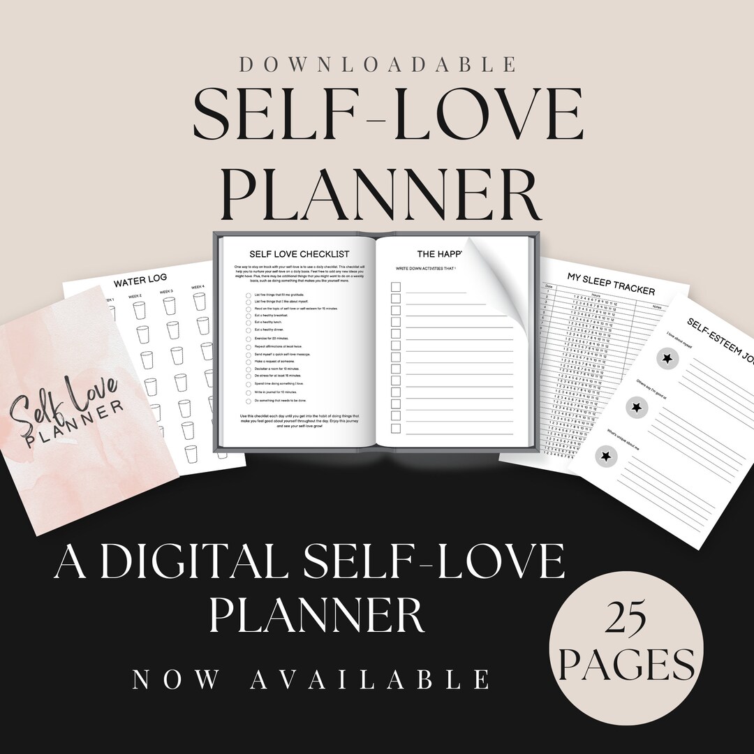 Self-love Planner Printable | Daily Self-care Journal | A4 PDF Digital ...