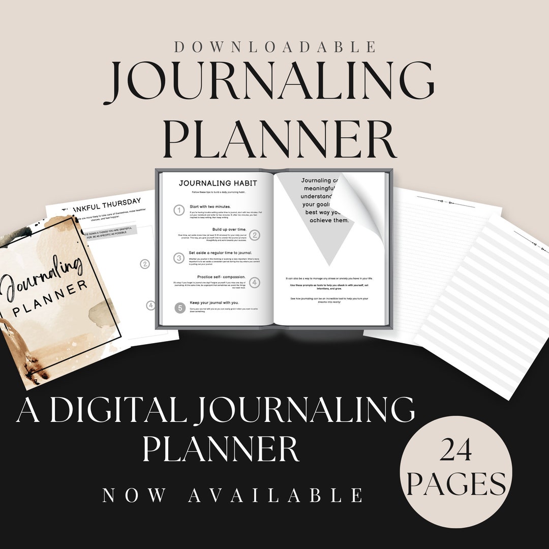 Journaling Planner Printable | Daily Writing Journal | A4 PDF Digital ...