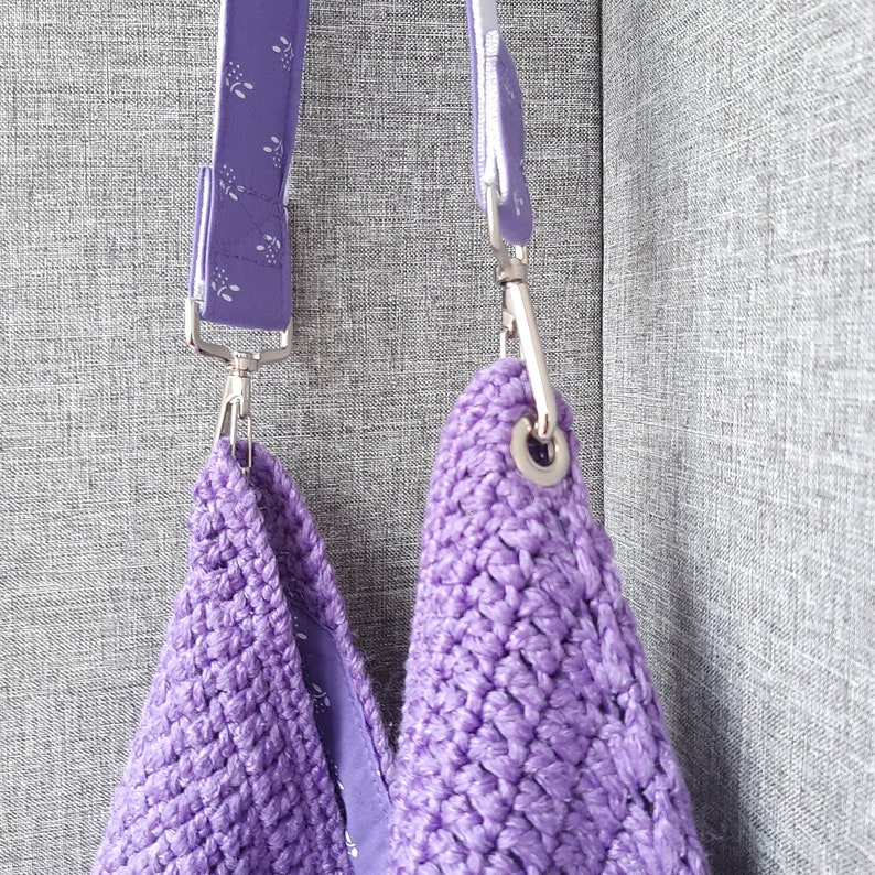 Women's Crocheted Large Tote Bag Lilac Color - Etsy