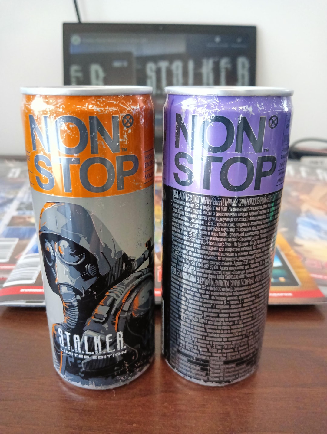 STALKER Heart of Chernobyl Energy Drink Non Stop, Souvenir Portion Cans ...