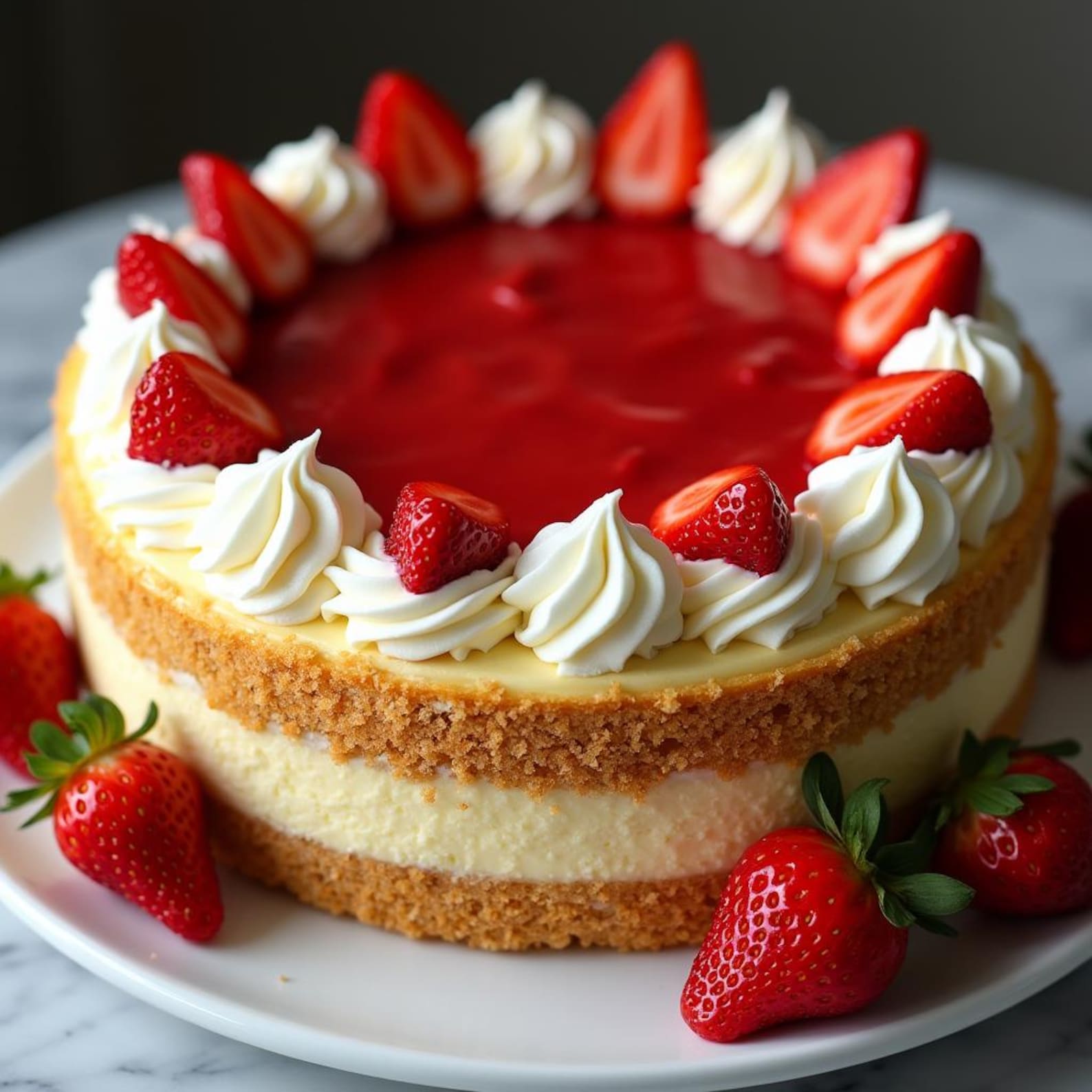BEST RECIPE for Strawberry Shortcake Cheesecake | Creamy Cheesecake ...