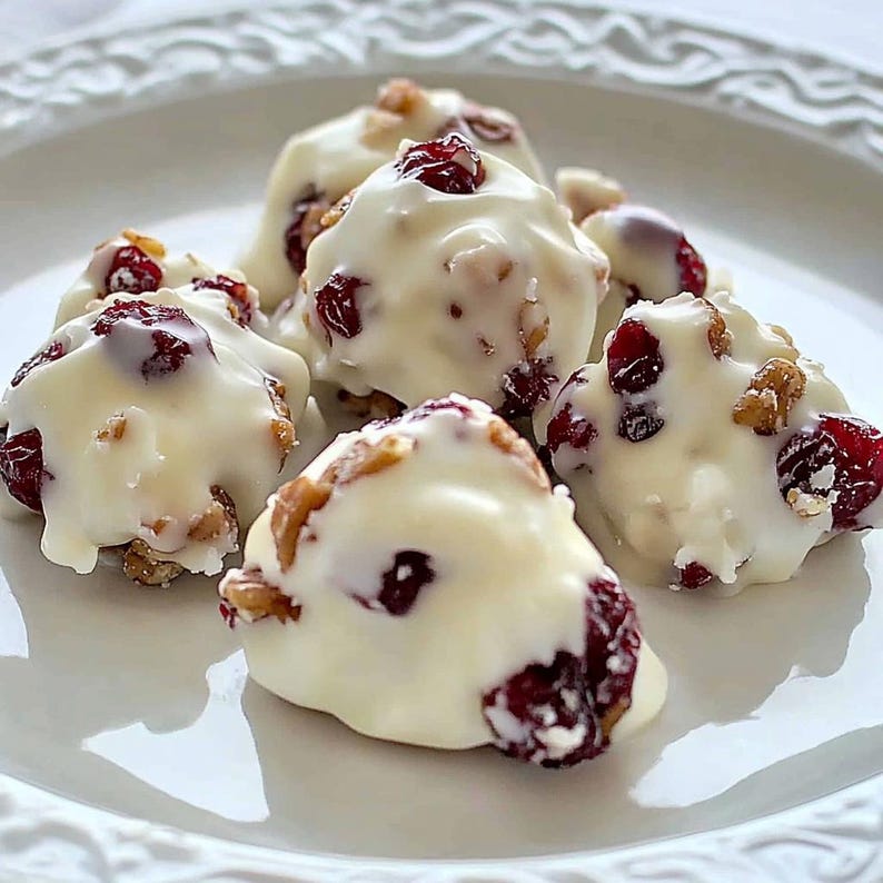 White Chocolate Cranberry Pecan Clusters Recipe: No-bake Dessert (PDF Download) - Etsy