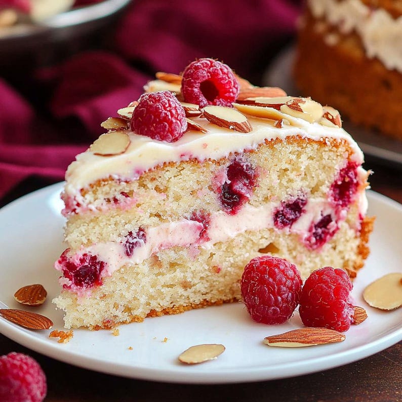 BEST RECIPE for Raspberry Almond Cake | Moist Almond-infused Dessert ...