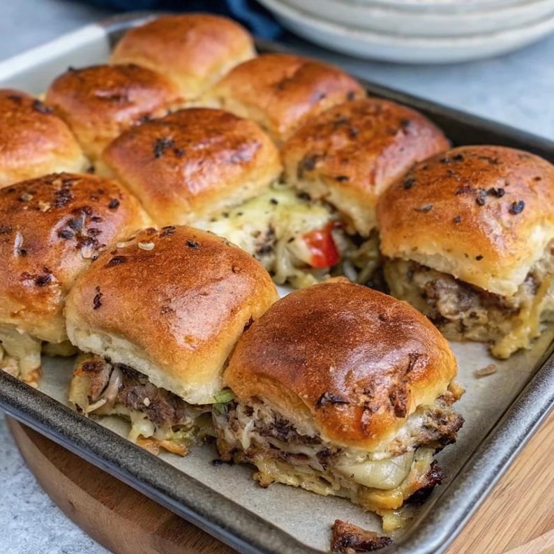 Philly Cheesesteak Sliders Recipe: Easy Appetizer (digital Download ...