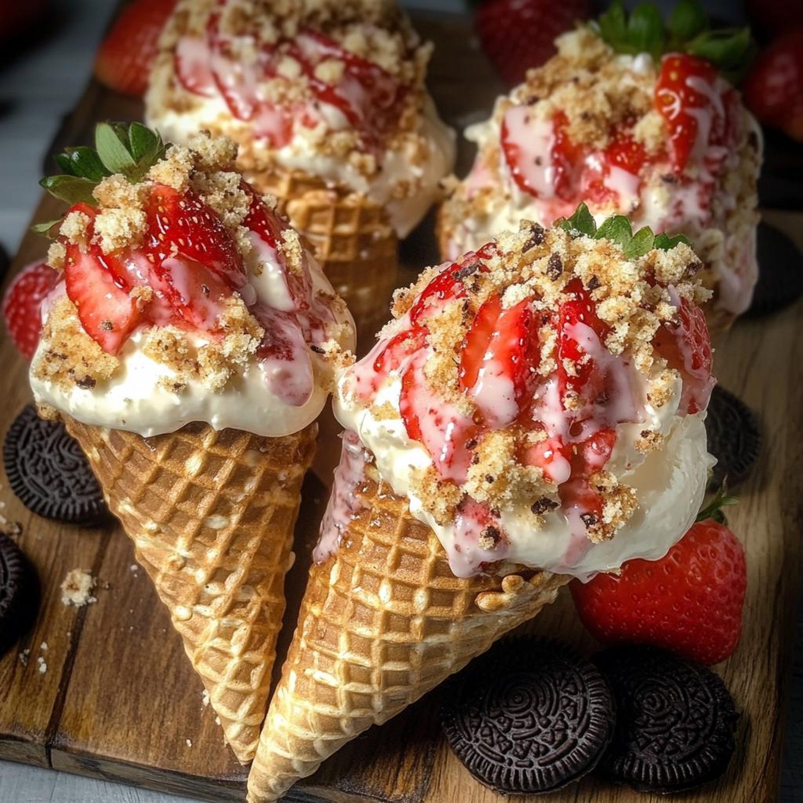 MEILLEURE RECETTE pour cornets de gâteau au fromage croquant aux ...