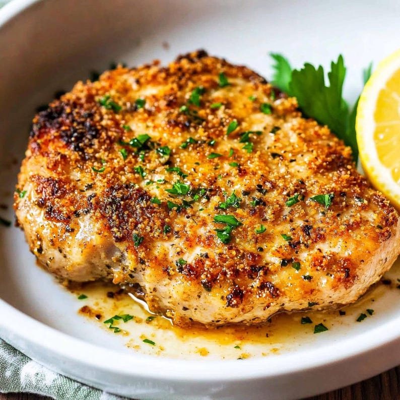 Parmesan Baked Pork Chops Recipe: Crispy Garlic Flavor (download) - Etsy