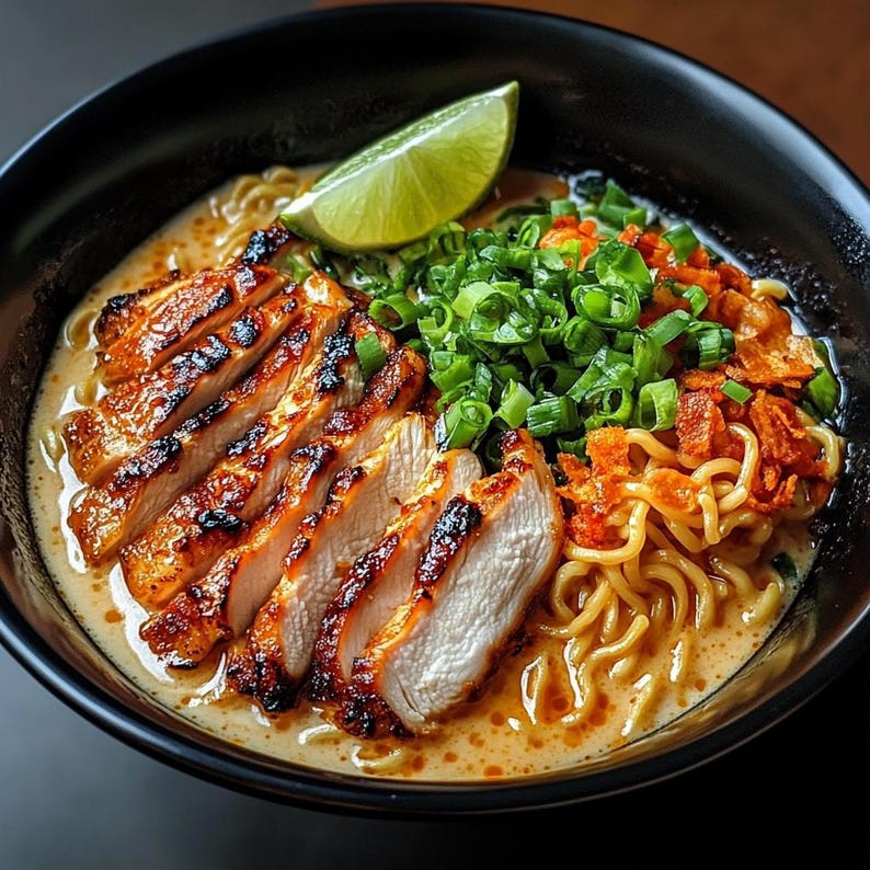 BEST RECIPE for Fiery Chicken Ramen | Spicy Creamy Noodles | Printable ...