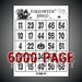 Bingo Cards, 500 Unique Jumbo Printable Instant PDF Download Bingo Game ...