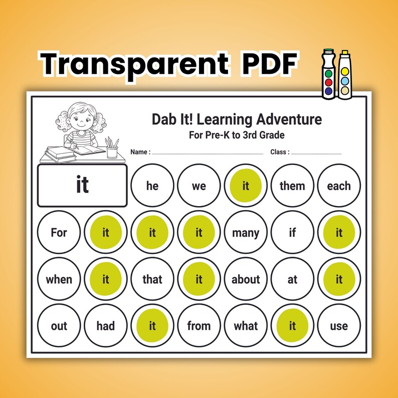 Fry's Tenth 100 Sight Word Dab It Worksheets: 100 Printable Activities ...