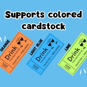 600 Drink Tickets | Printable, A4 Optimized, Cut Lines for Any Paper ...