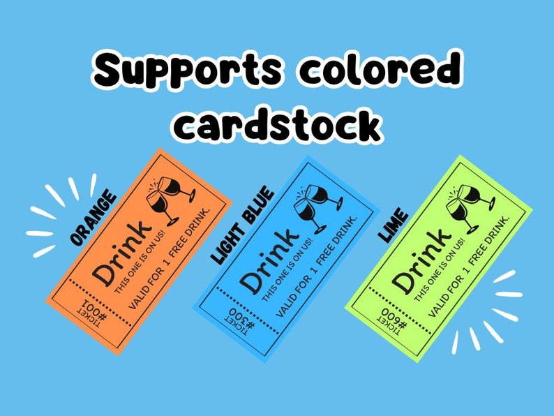 600 Drink Tickets | Printable, A4 Optimized, Cut Lines for Any Paper ...