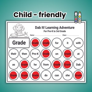 2nd Grade Dolch Sight Word Dab It Worksheets: 46 Printable Activities ...