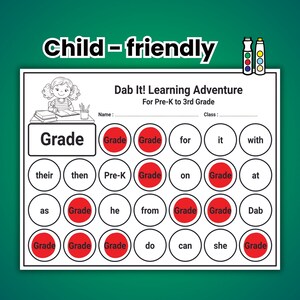 Fry's Sixth 100 Sight Word Dab It Worksheets: 100 Printable Activities ...