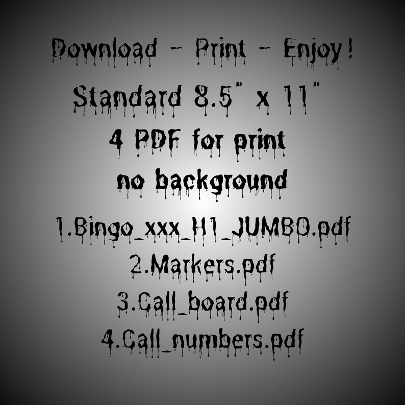 Halloween Bingo 2000 Cards, 1 per Page, Large Print, Instant PDF ...