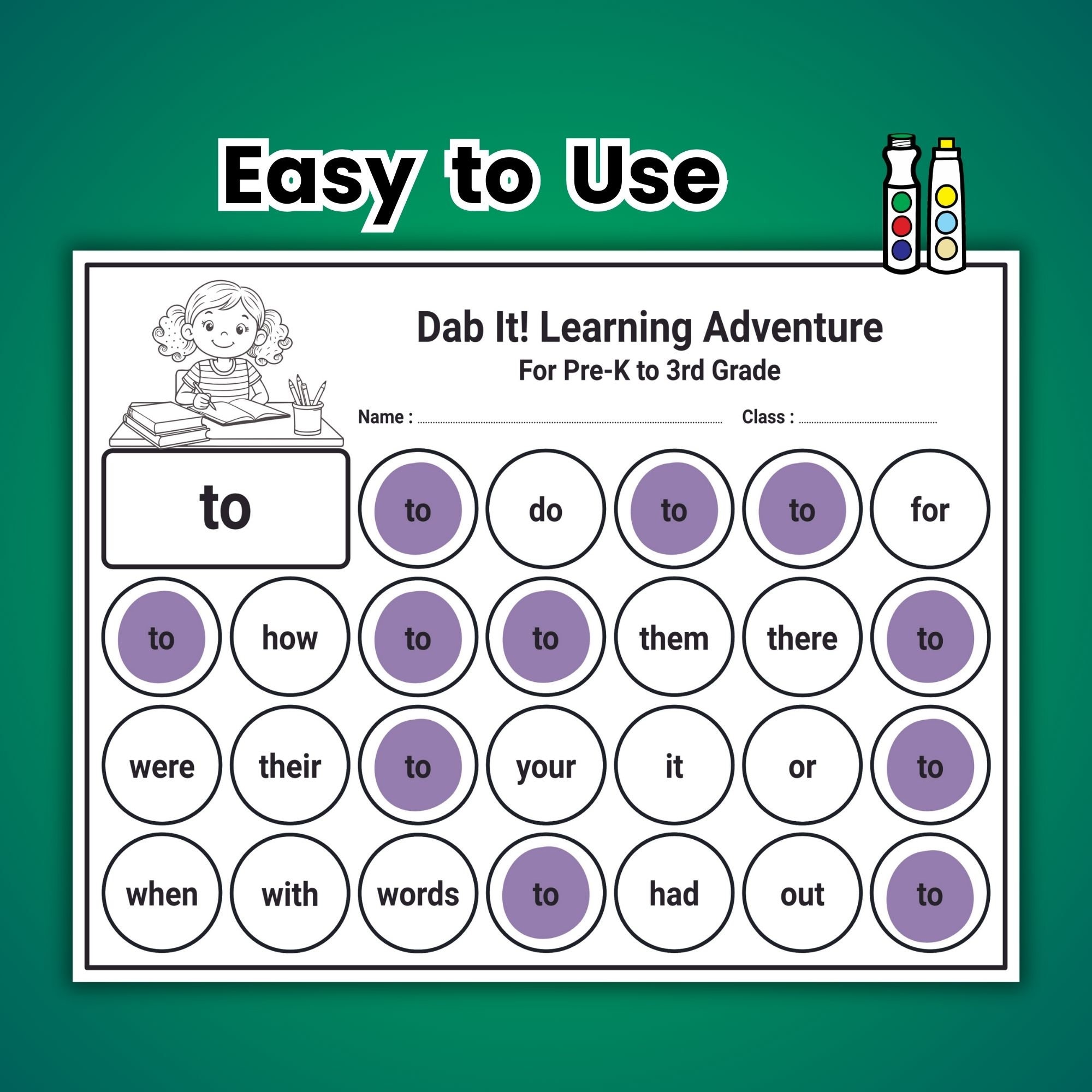 Fry's Sixth 100 Sight Word Dab It Worksheets: 100 Printable Activities ...