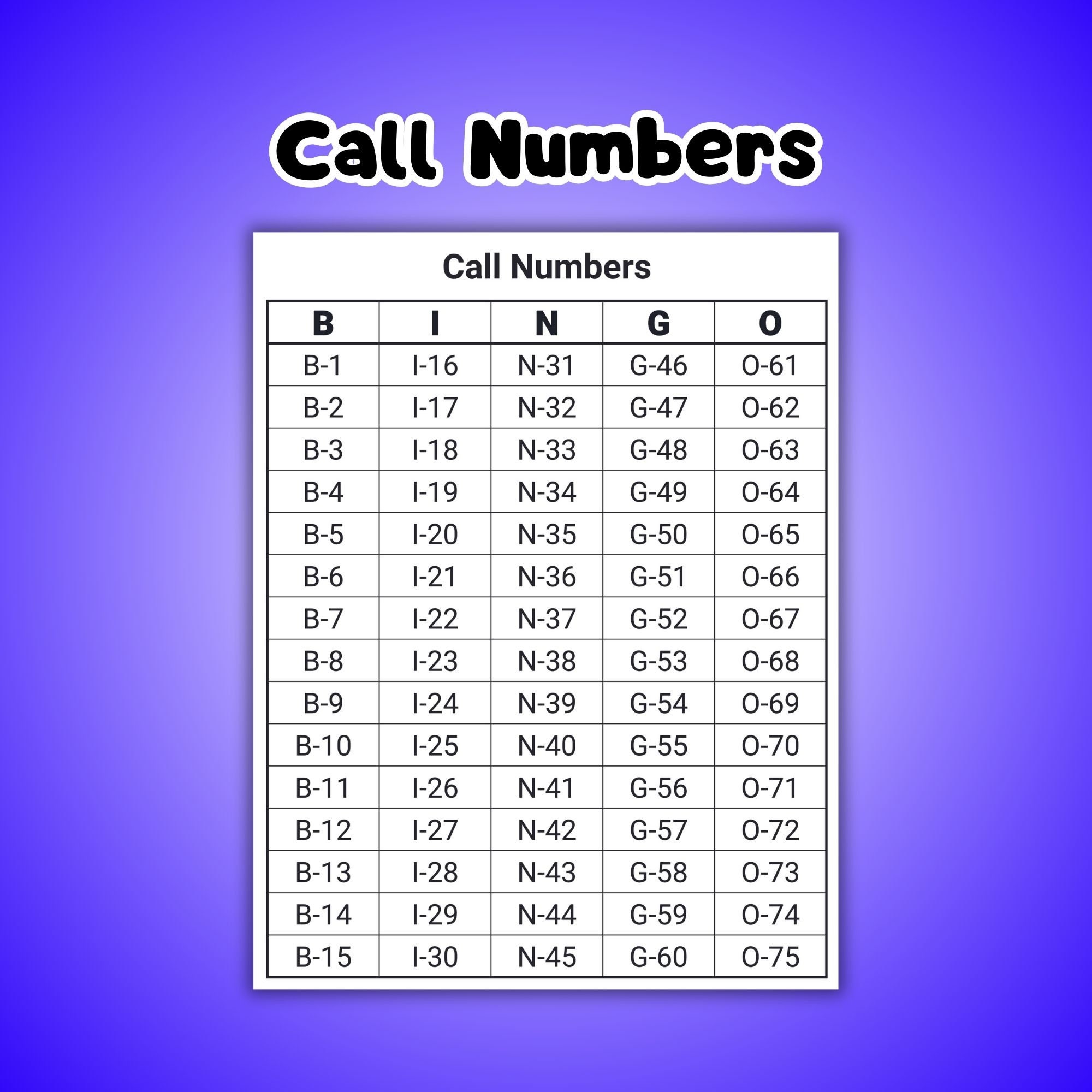 100 Bingo Cards, 1 per Page, Large Print, Instant PDF Download, Bingo ...