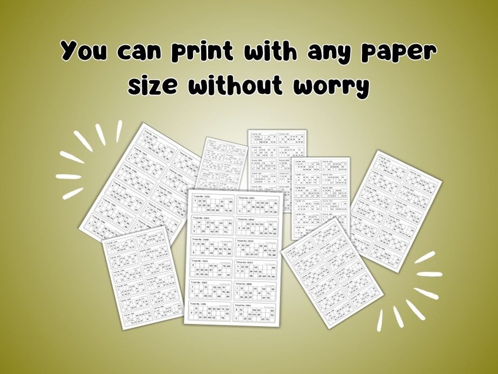 2400 Tambola Tickets, Housie, Indian Bingo Printable, 200-page ...