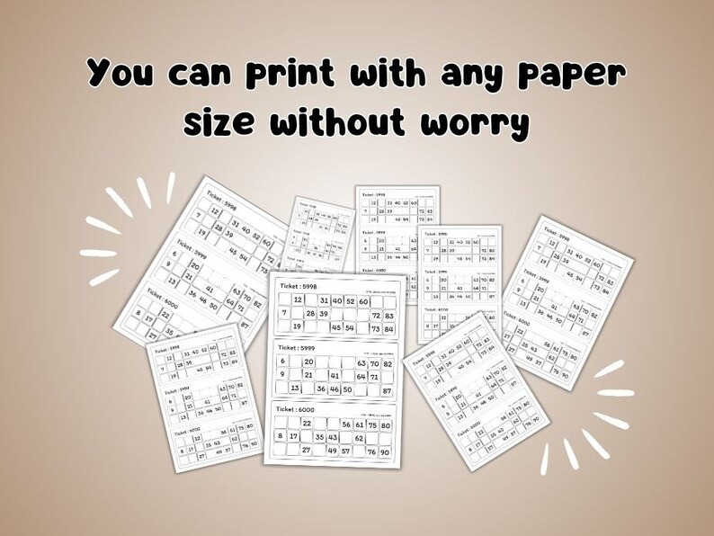 6000 Tambola Tickets, Housie, Indian Bingo Printable, 2000-page ...