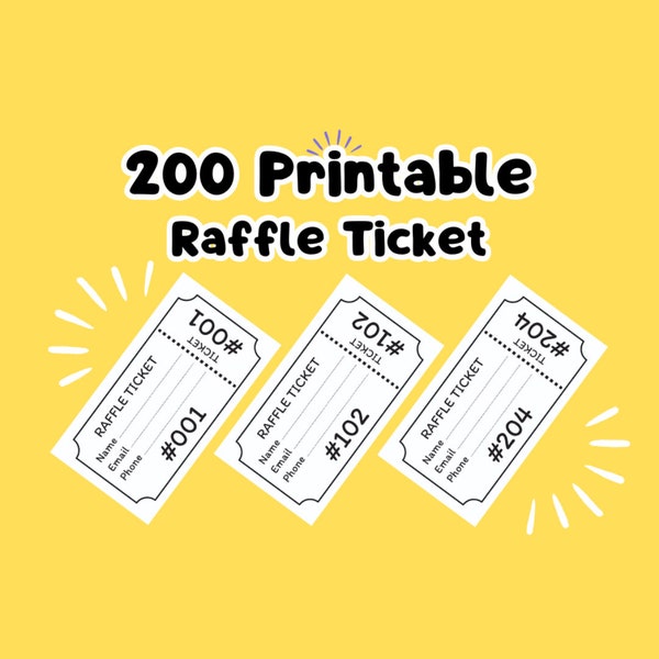 Raffle Tickets - Etsy