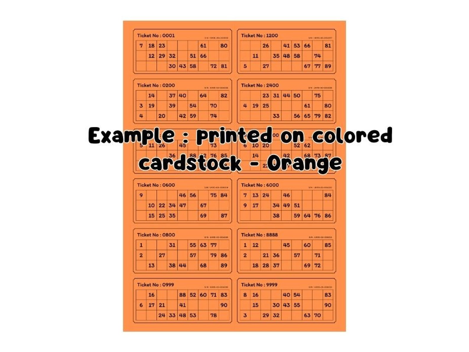 2400 Tambola Tickets, Housie, Indian Bingo Printable, 200-page ...